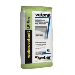 Шпаклевка полимерная Weber Vetonit Fine суперфинишная белая 25 кг ...