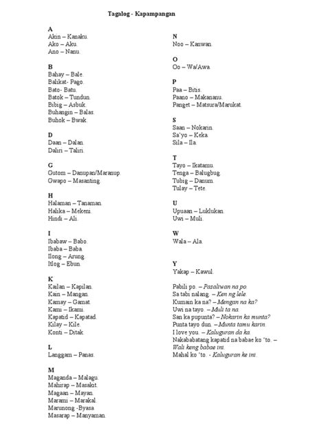 Tagalog Kapampangan Pdf
