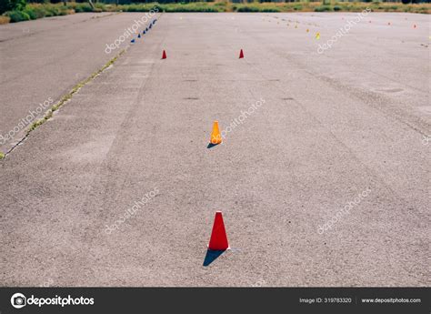 Cones Site Bikers Traffic Cones Training Ground Driving School Circuit