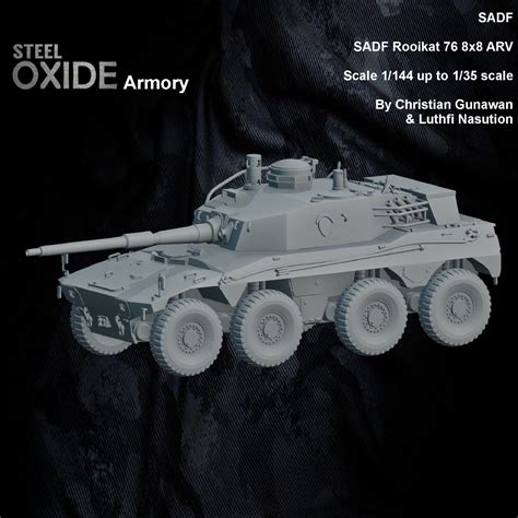 🩻 South African Sadf Rooikat 76 Armored Reconnaissance Vehicle・ Stl File For 3d Printing・cults