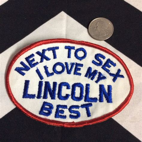 Embroidered Patch Next To Sex I Love My Lincoln Best Oval Shape