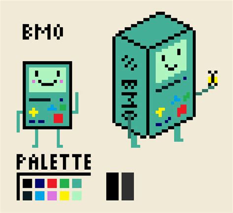 Not An Artist But Bmo Is So Cute I Wanted To Have A Go At Making Some Pixel Art R Adventuretime