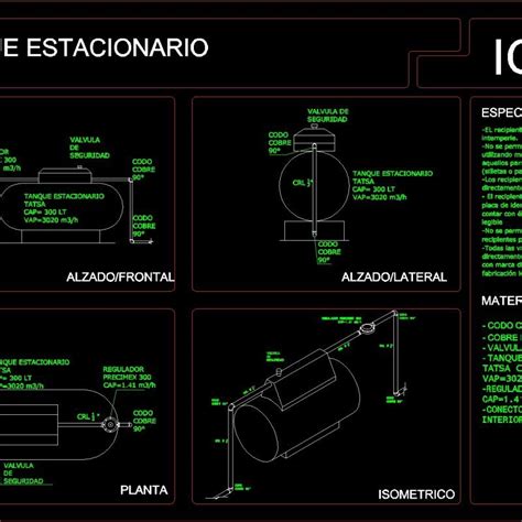 Stationary Tank Dwg Block For Autocad Designscad