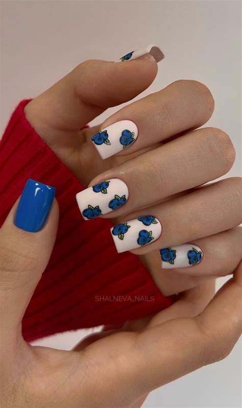 Unleash Your Style With These 40 Cute Nail Ideas Blueberry White Nails