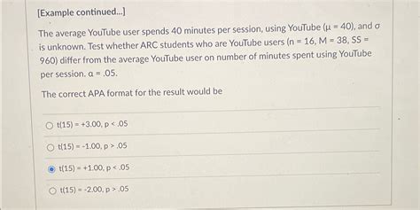 Solved Example Continued The Average Youtube User Spends