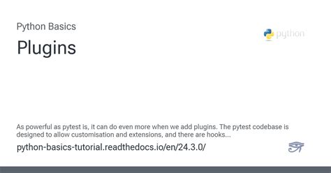 Plugins Python Basics 2430