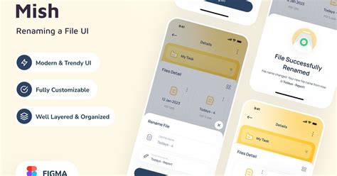 Mish Renaming A File App Ui Ux And Ui Kits Ft Rename And Name Envato