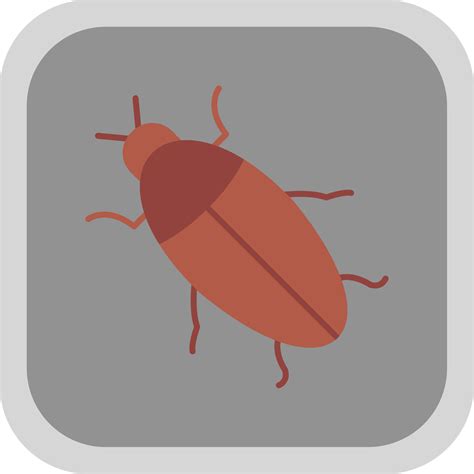 Cockroach Flat Round Corner Icon 42996487 Vector Art At Vecteezy