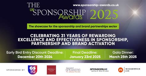 As A Partner Of The Uk Sponsorship Awards 2025 We Invite You To Submit