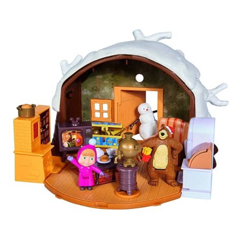 סט משחק בית חורף של הדוב מאשה והדוב צעצועי מורן