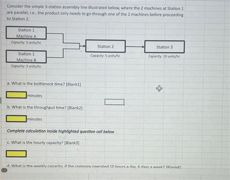 Solved Consider The Simple 3 Station Assembly Line