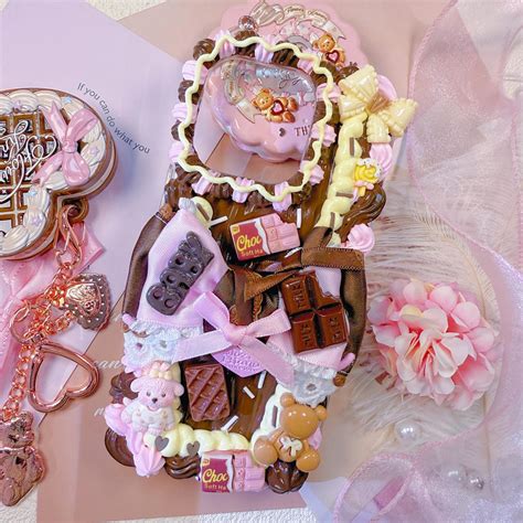Handmade Decoden Phone Case Sweet Bow Etsy