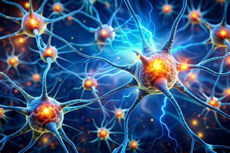 Premium Photo Neural Communication Synapse And Neuron Cells