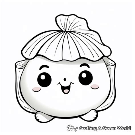 Dumpling Coloring Pages Free And Printable