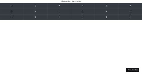 React Bootstrap Resizable Column Forked Codesandbox