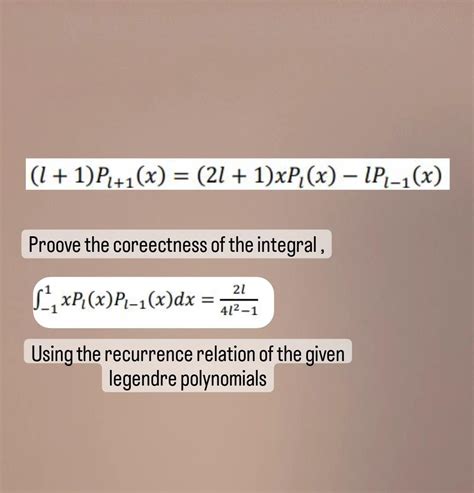 solved l 1 pl 1 x 2l 1 xpl x −lpl−1 x proove the