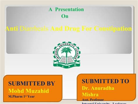 Anti Diarrheas And Drug For Constipation Ppt