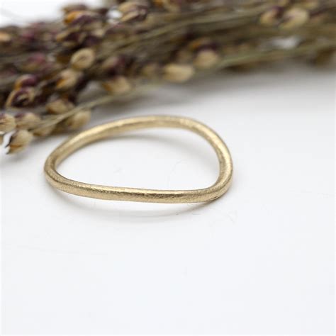 Curved Wedding Ring 9ct Yellow Gold 15mm Wide By Tamara Gomez