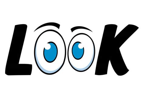 The Word Look With Eyes Clipart