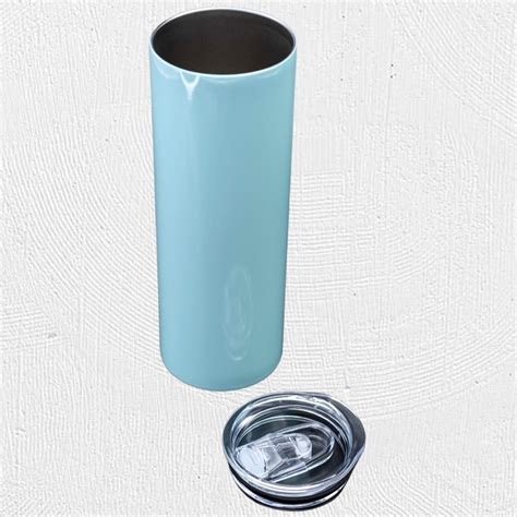 Skinny 20oz Stainless Steel Teal Sublimation Double Walled