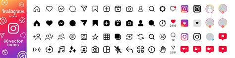 Premium Vector Instagram Collection Set Icons Instagram Buttons And