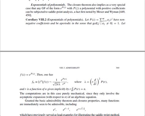 Combinatorics Derive Asymptotics For Zn E Zz33 Using Saddle