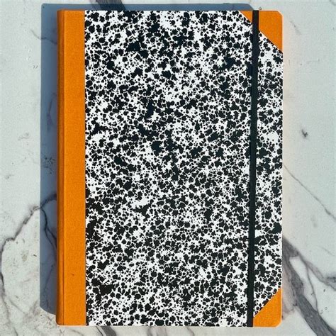 Emilio Braga Notebook Peb Cloud White Cover Orange Spine Elastic A4