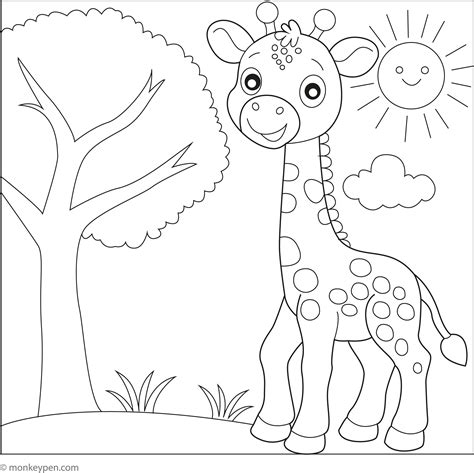 Cute Giraffe Sketch