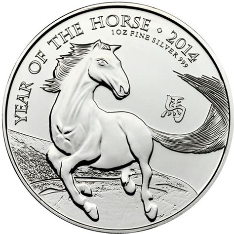 2014 1 Oz Silver British Lunar Year Of The Horse Coins ™