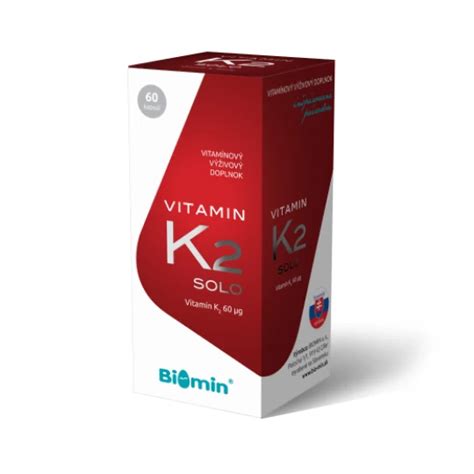 Biomin Vitamín K2 Solo 60 Kapsúl Skladom Benulekarensk