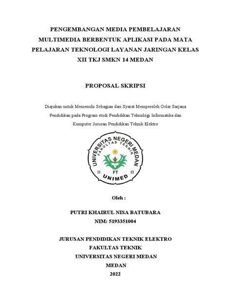 Proposal Skripsi 5193351004 Putri Khairul Nisa Batubara Pdf Seni