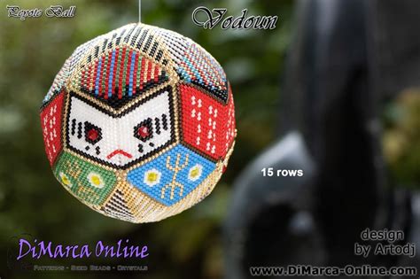3d Peyote Ball Beading Pattern 15 Rows Vodoun With Basic Etsy