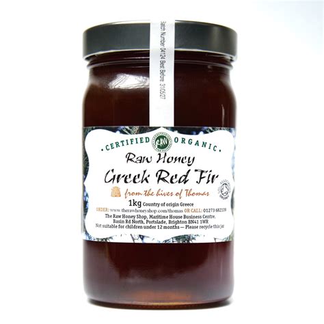 Artisan Raw Organic Greek Red Fir Honey Active 19 5