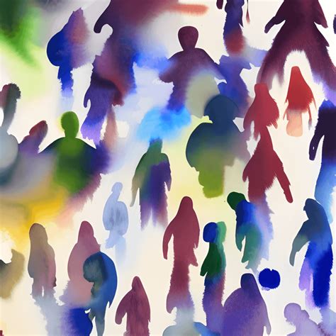 Nature Made Up Of People Watercolour · Creative Fabrica