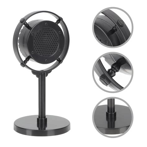 Homemaxs 2pcs Retro Style Microphone Prop Classic Mic Decor Vintage