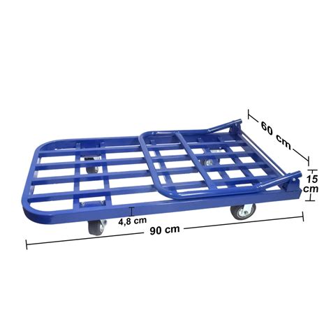 Carucior Pliabil Platforma Transport Marfa Naimeed D5654 Roti Silentioase 90x60x86cm 300kg
