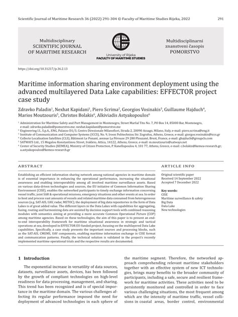 pdf maritime information sharing environment deployment using the advanced multilayered data