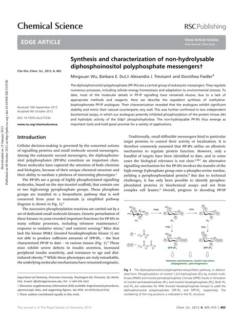 Pdf Synthesis And Characterization Of Non Hydrolysable