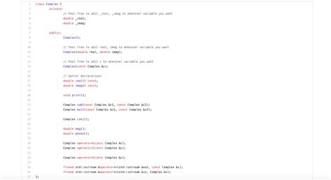 Solved Create A Class For Complex Numbers You Are Given The Chegg