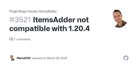 Itemsadder Not Compatible With 1204 · Issue 3521 · Pluginbugsissues