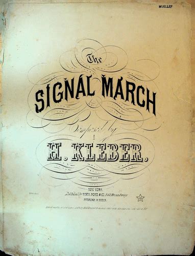 The Signal March Sheet Music H Kleber 1851 Ebay