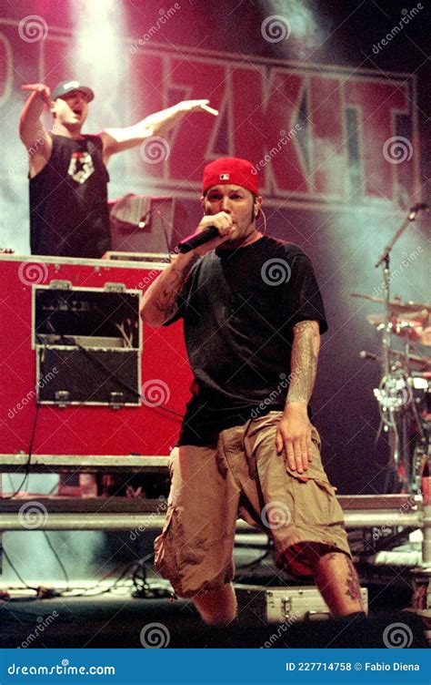 Limp Bizkit Fred Durst And Dj Lethal During The Concert Editorial Stock
