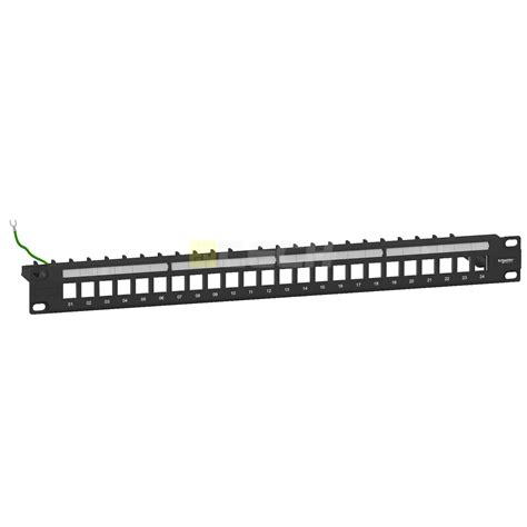 Schneider Patch Panel Basic 19 1u For 24 Rj45 Modular Jack Shielded