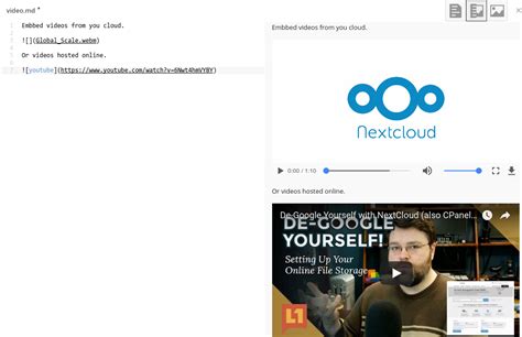 the ever expanding markdown app nextcloud