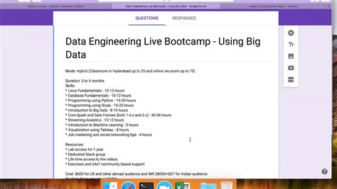 Data Engineering Bootcamp Announcement Youtube