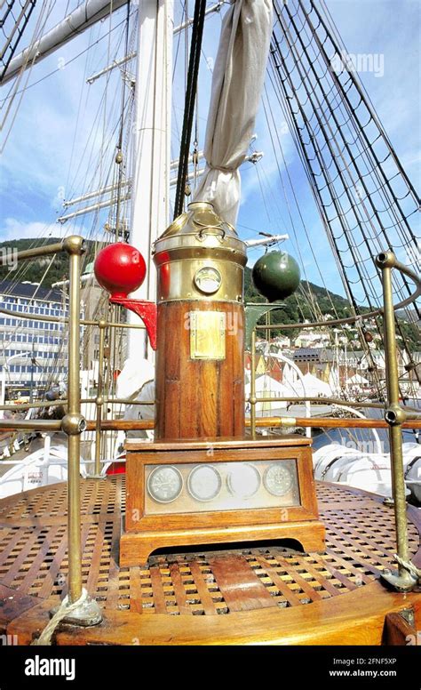 The Log And Compass Of A Norwegian Sailing Ship In The Harbour Of Bergen Automated Translation