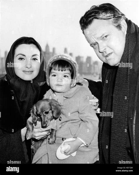 Orson Welles With 3rd Wife Paola Mori Their Daughter Beatrice