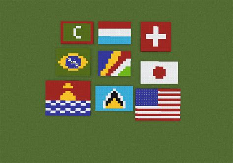I Built Some Flags In Minecraft Rjacksucksatgeography