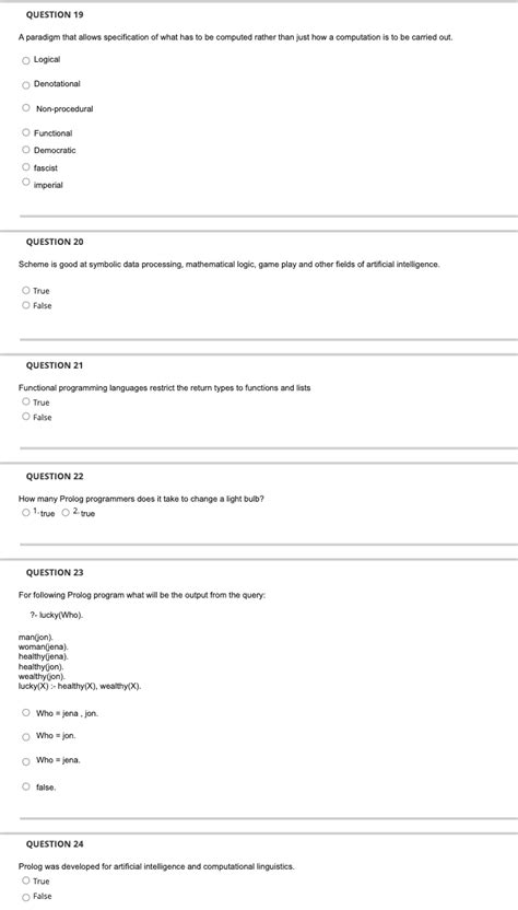 solved question 19 a paradigm that allows specification of