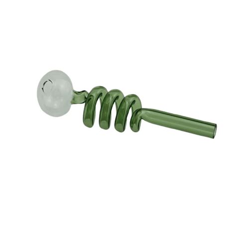 6 Scrawl Glass Bubble Pipe Green Fh0222 Canadian Distributor Inc